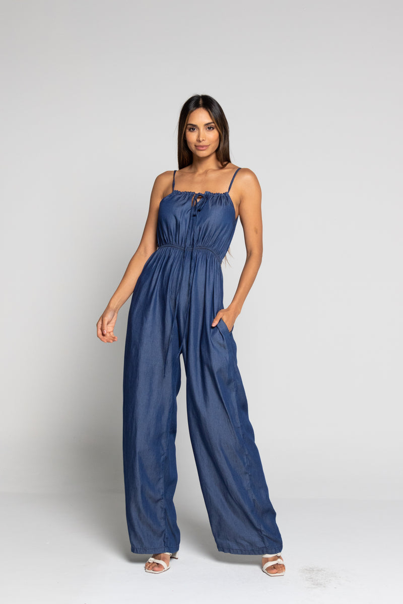 Enterizo de tiras Deep Blue - J&B – Jeans & Blouses